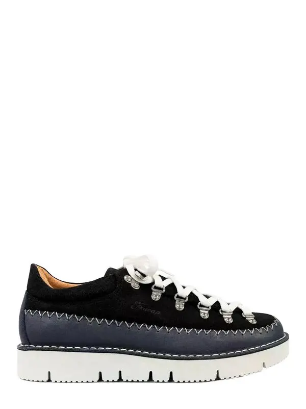 FRACAP Contrast-stitch Lace-up Boots - Black