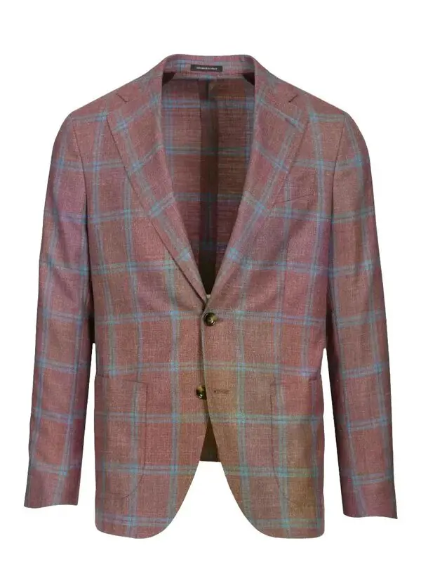 AL DUCA D’AOSTA 1902 Checked Single-breasted Blazer - Red