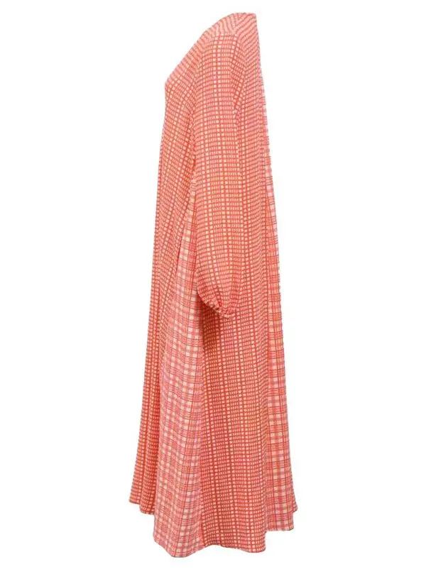 Stine Goya Leila Plaid Textured Dress - Orange