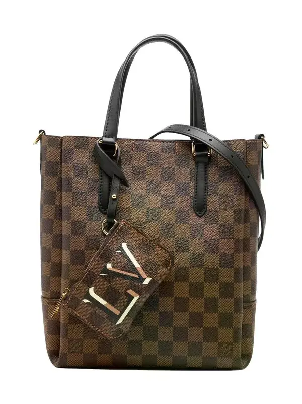 LOUIS VUITTON Damier Ebene Belmont Pm Satchel - Brown