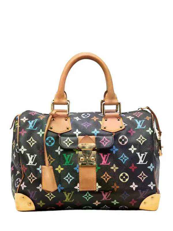 LOUIS VUITTON Monogram Multicolore Speedy 30 Boston Bag - Black