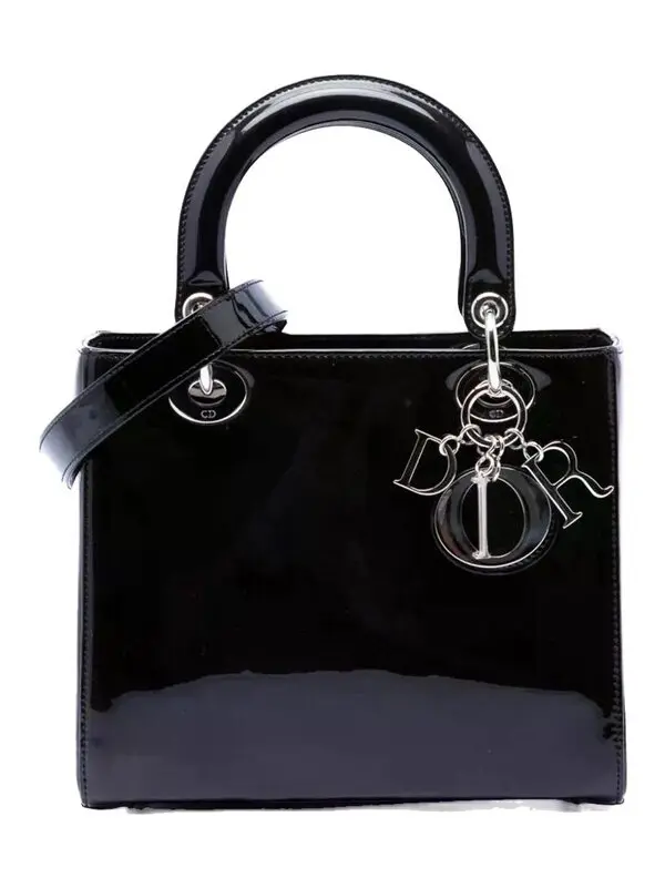 Dior Patent Leather Lady Satchel - Black