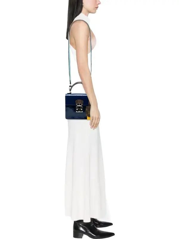 LOUIS VUITTON Monogram Vernis Spring Street Satchel - Blue