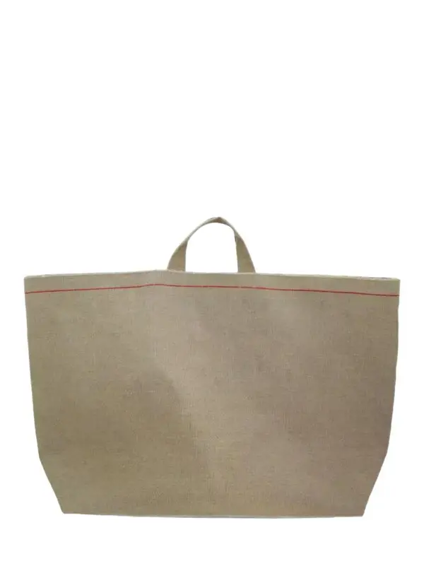 DANIELA GREGIS Woven Stripe Tote Bag - Neutrals