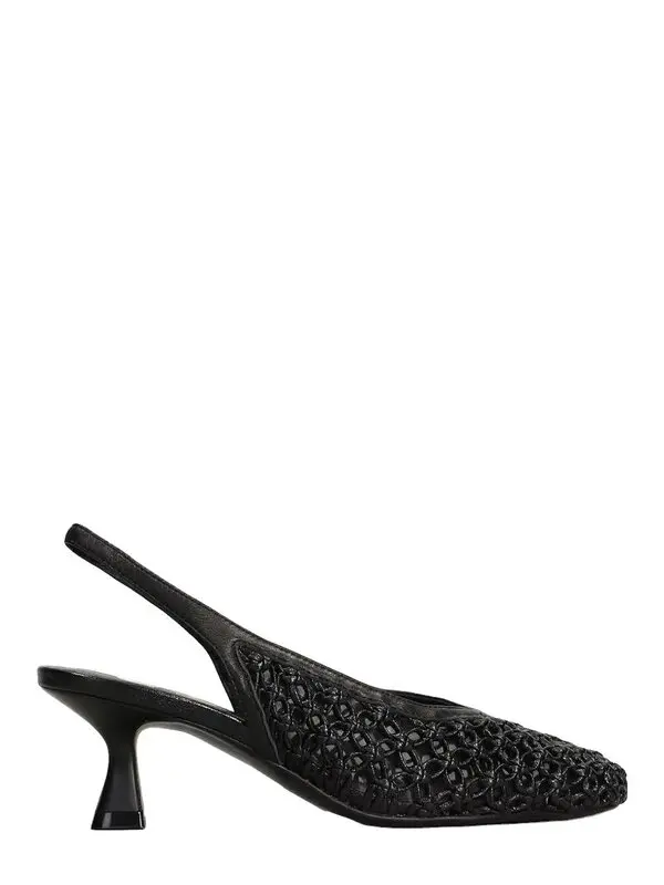 MARC ELLIS Woven Slingback Pumps - Black
