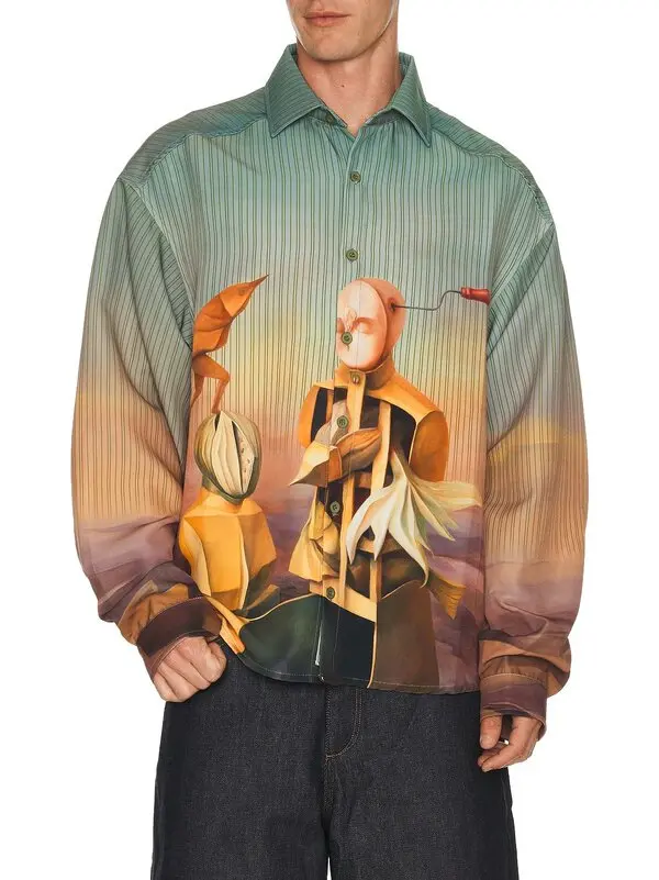 PAS UNE MARQUE Bird Maker Machines Long Sleeve Shirt - Multi