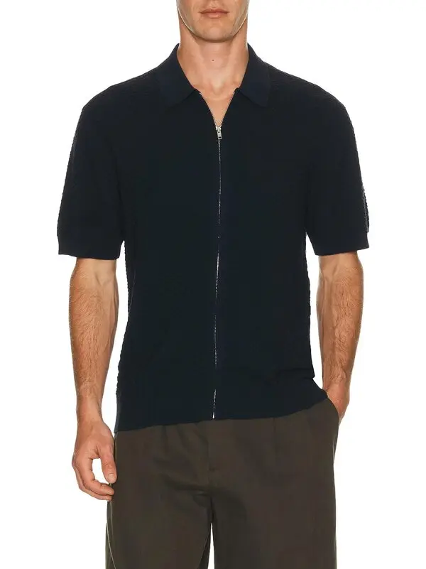 Nn07 Gustav Full Zip 60016 In Navy - Navy Blue