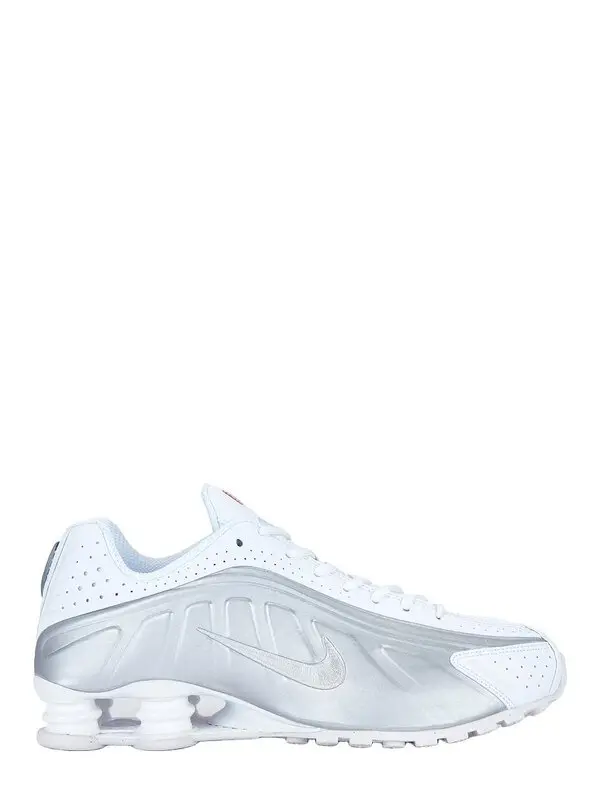 Nike Shox R4 Sneaker - White & Metallic Silver