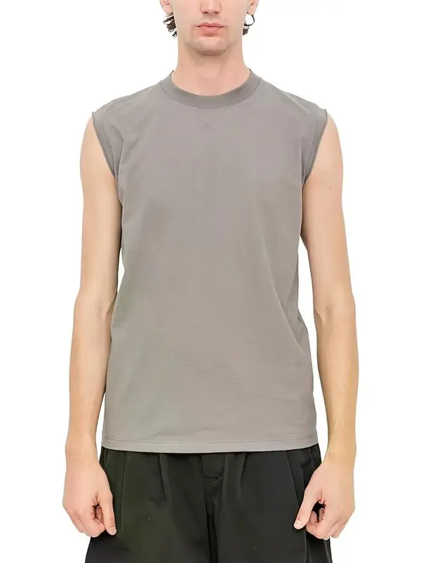 THE VIRIDI-ANNE Sleeveless Crew Neck Tank - Grey