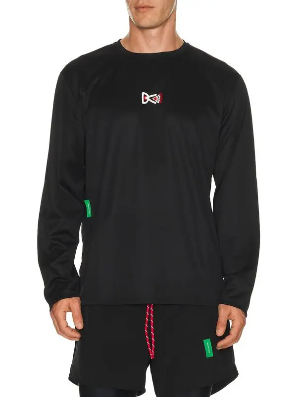 DISTRICT VISION Long Sleeve Boxy Training Tee - Black