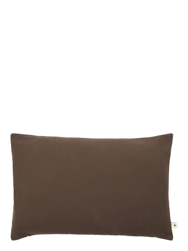 FERM LIVING Rectangular Cushion With Feather & Down Filling - Dark Chocolate