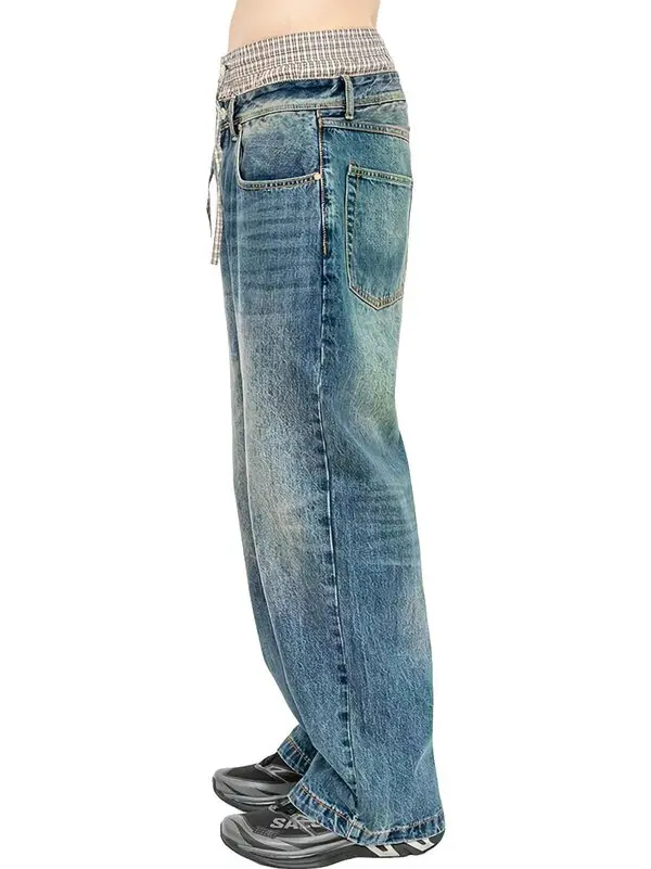 Andersson Bell Layered Wide-leg Jeans - Blue