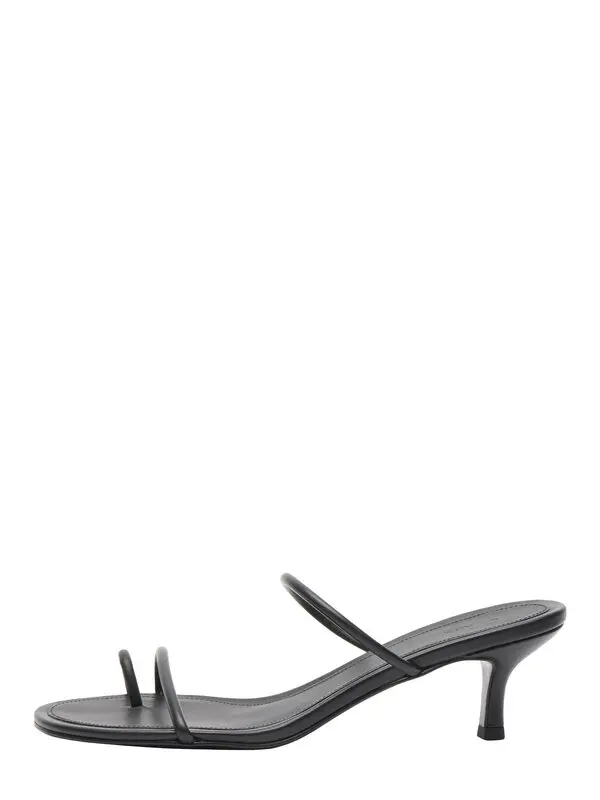 ST. AGNI Minimal Strap Heel - Black