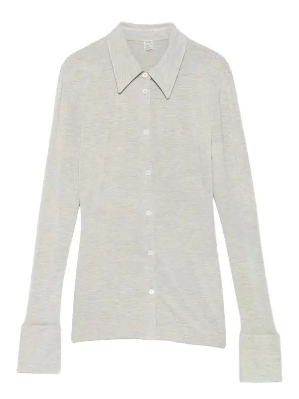 TOTEME Fitted Jersey Shirt - Grey