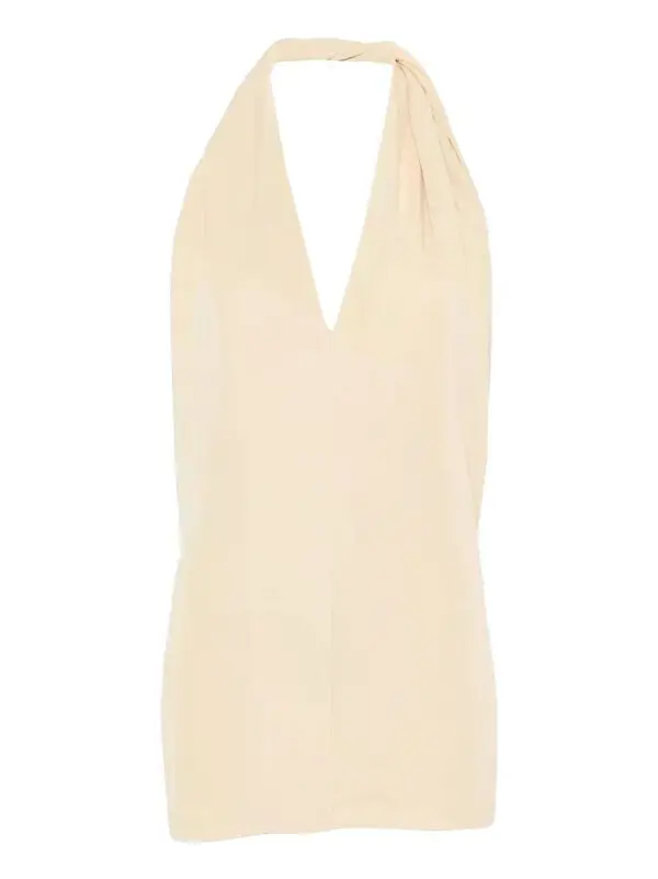 TOTEME Twisted Halterneck Top - Neutrals
