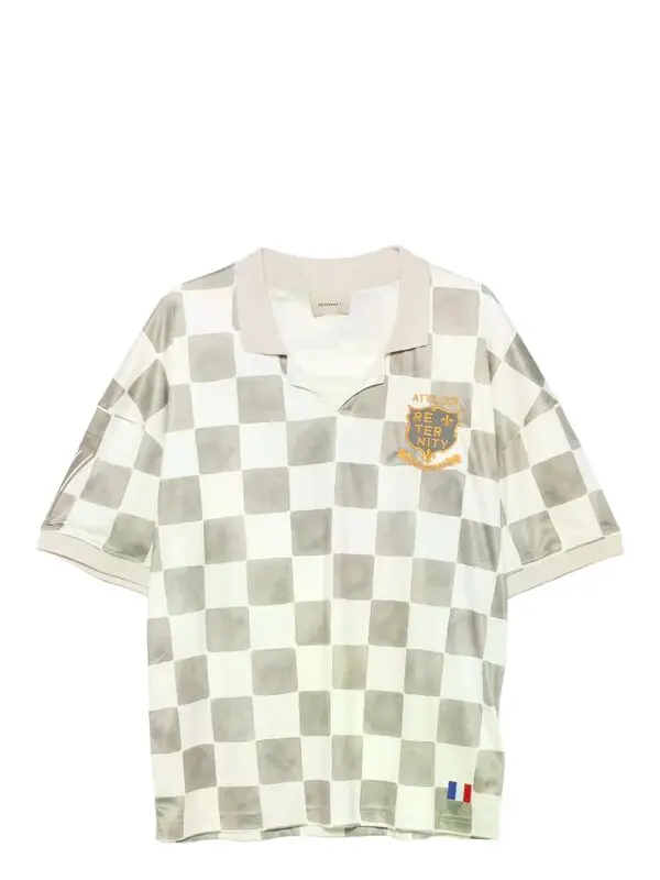 RETERNITY L'atelier De La Rue Checkerboard-print T-shirt - Neutrals