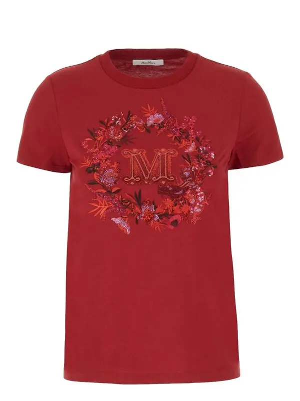Max Mara Embellished T-shirt - Multicolor