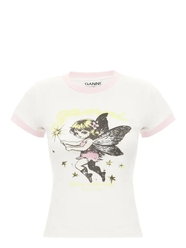 GANNI Clothing T-shirt With Graphic Print - Multicolor