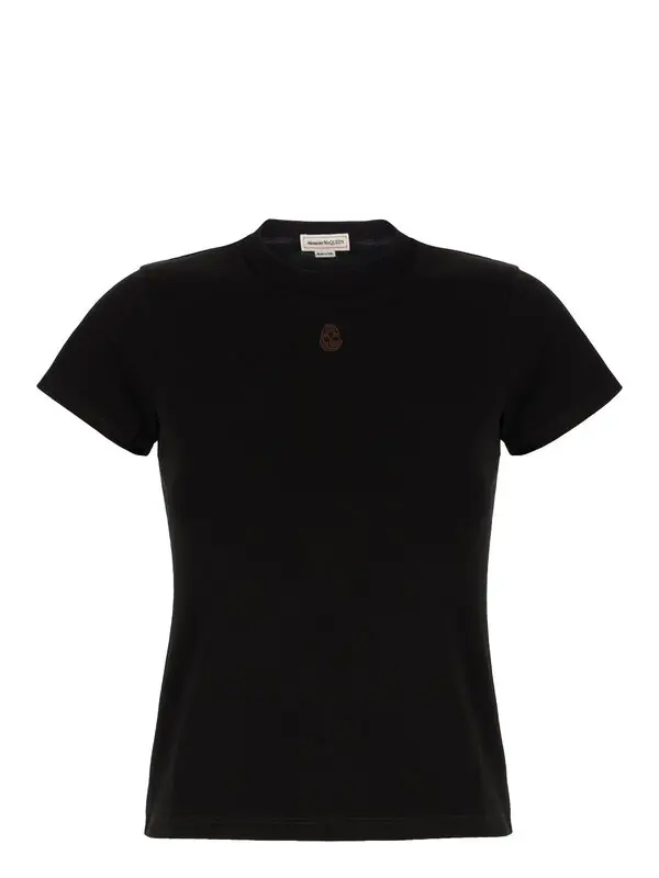 Alexander McQueen Crewneck T-shirt With Skull Detail - Multicolor
