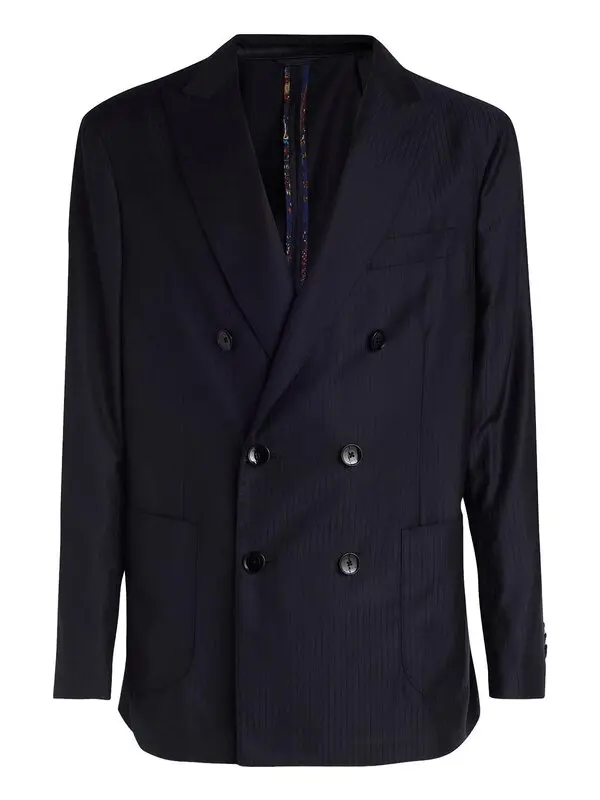 Etro Double-breasted Striped Blazer - Multicolor
