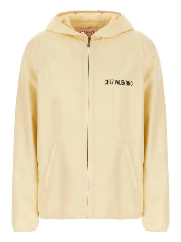 Valentino Garavani Zip-up Hooded Jacket With Graphic Print - Multicolor