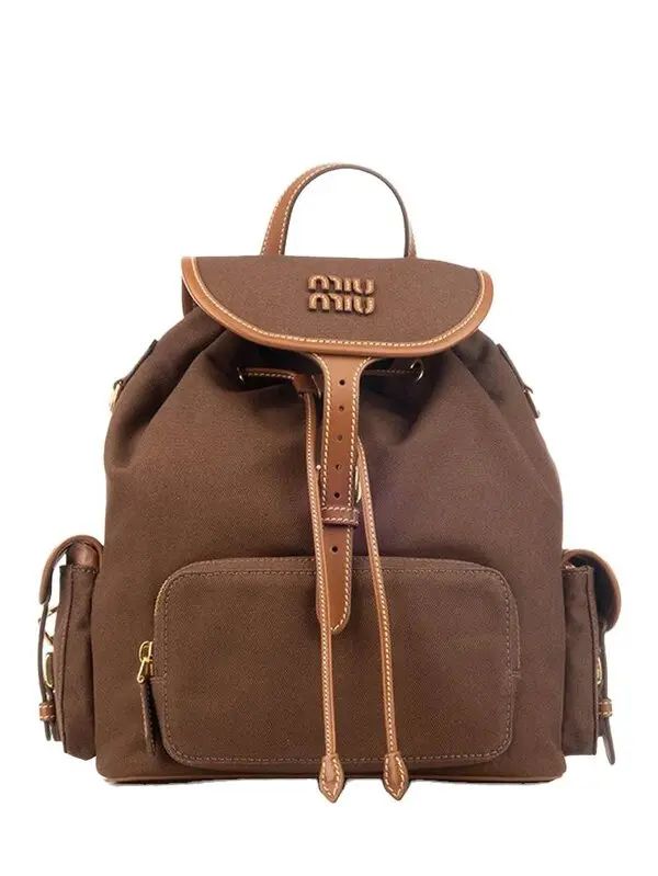 Miu Miu Canvas Backpack - Multicolor