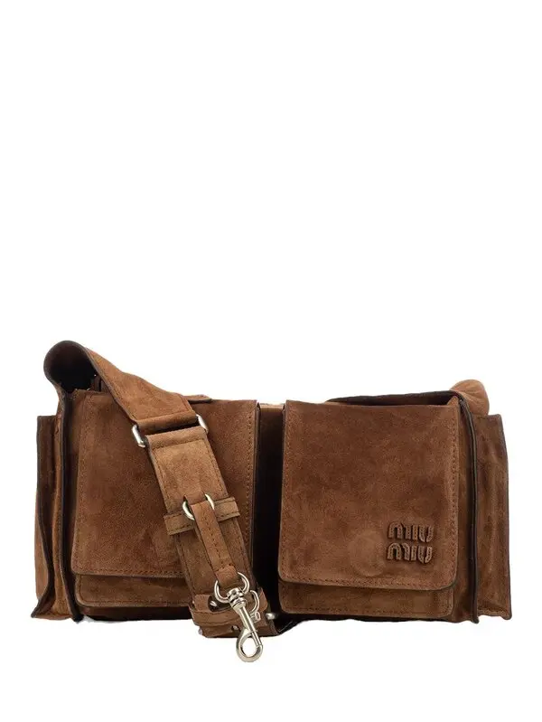 Miu Miu Suede Crossbody Bag - Multicolor