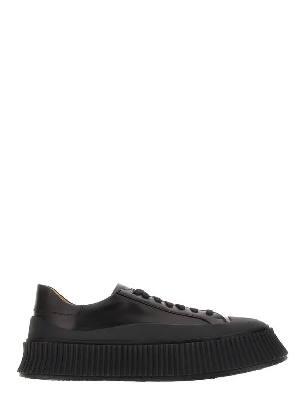 JIL SANDER Leather Lace-up Sneakers - Multicolor