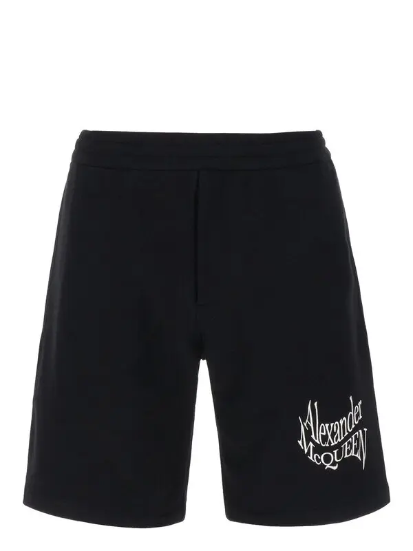Alexander McQueen Embroidered Logo Sweat Shorts - Multicolor