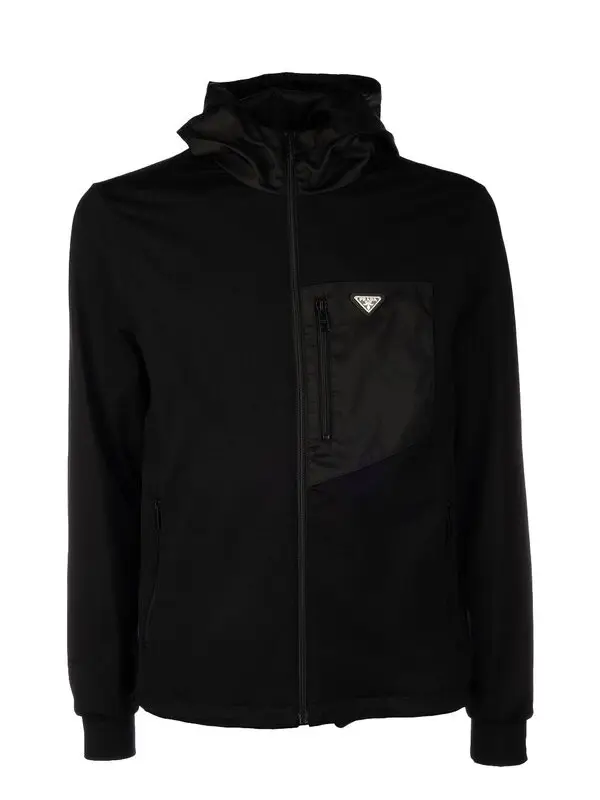 Prada Full Zip Hooded Sweatshirt - Multicolor