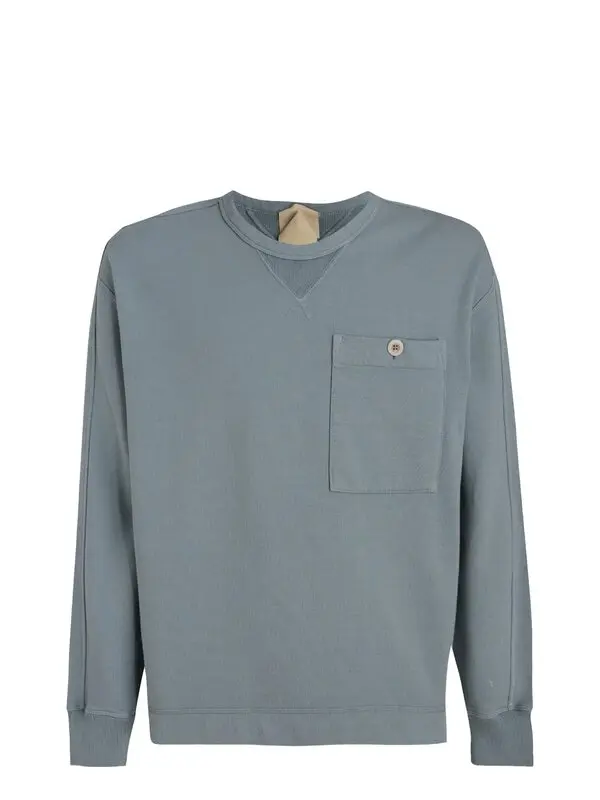 TEN C Crewneck Sweatshirt With Pocket Detail - Multicolor