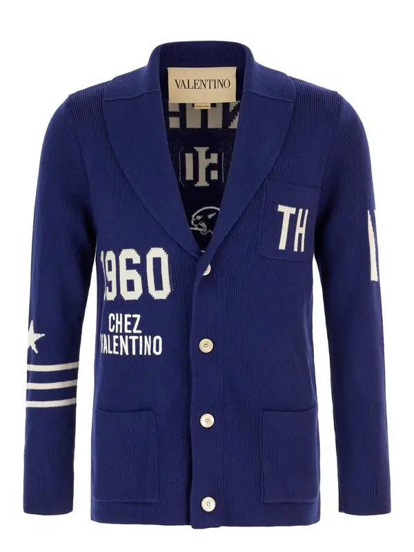 Valentino Garavani Ribbed Knitwear With Graphic Print - Multicolor