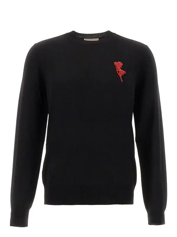 Alexander McQueen Embellished Crew Neck Knitwear - Multicolor