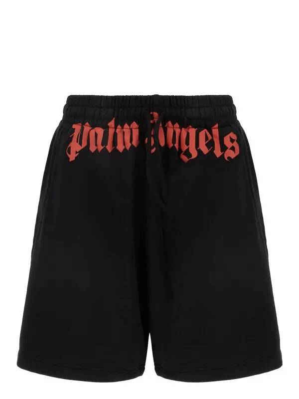 Palm Angels Logo Print Drawstring Shorts - Multicolor