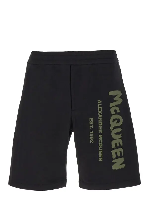 Alexander McQueen Logo Print Shorts - Multicolor