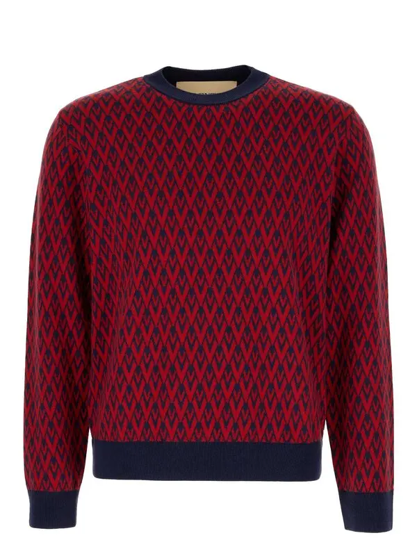 Valentino Garavani Knitwear Pullover With Geometric Pattern - Multicolor