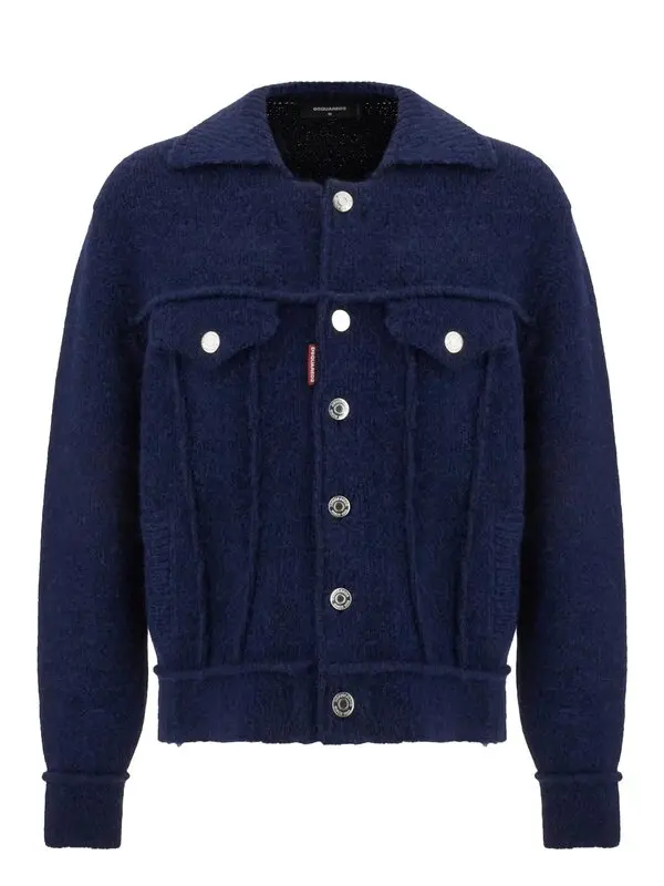 Dsquared2 Button-detailed Wool Blend Jacket - Multicolor