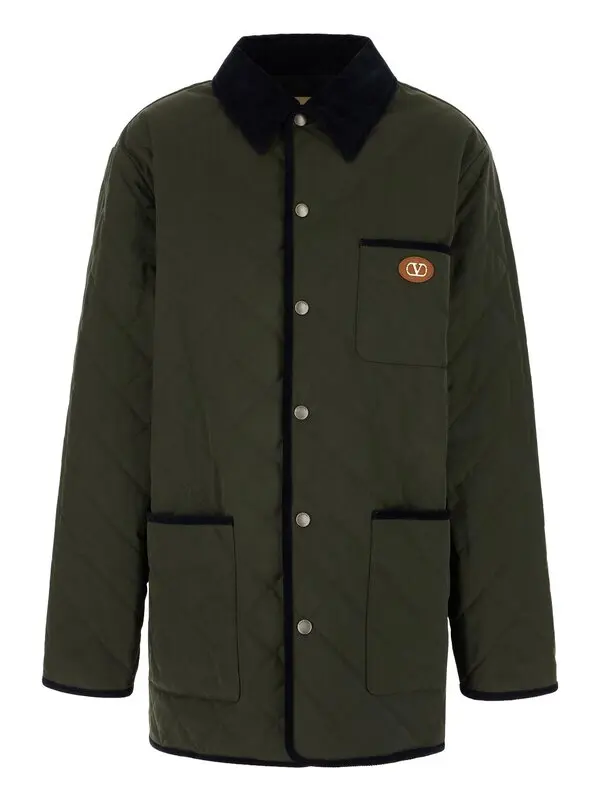 Valentino Garavani Quilted Jacket With Stand Collar - Multicolor