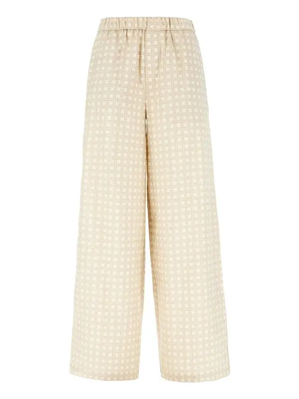 Kenzo Monogrammed Wide-leg Trousers - Multicolor