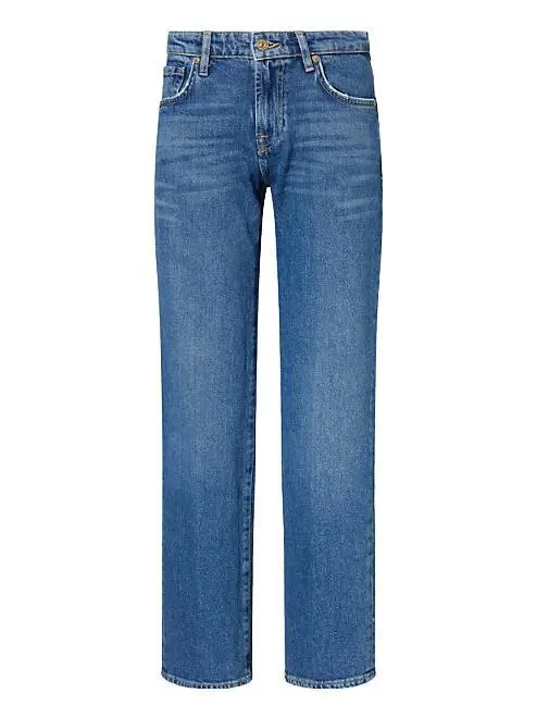 7 For All Mankind Calie Straight-leg Cotton Denim Jeans - Explorer