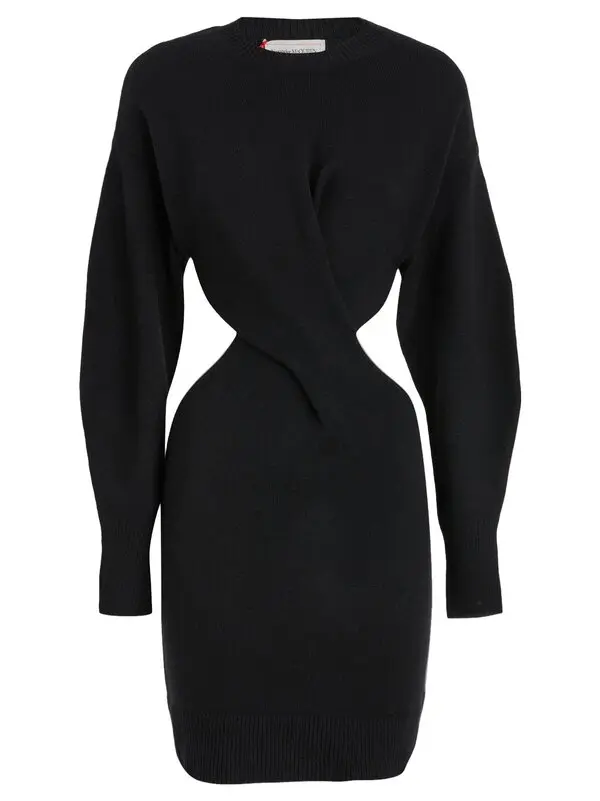 Alexander McQueen Asymmetrical Knit Dress - Multicolor
