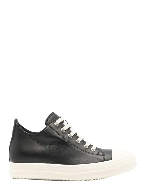 Rick Owens Lace-up Leather Sneakers - Black