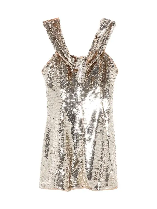 SELF-PORTRAIT Metallic Off-the-shoulder Dress - Silver
