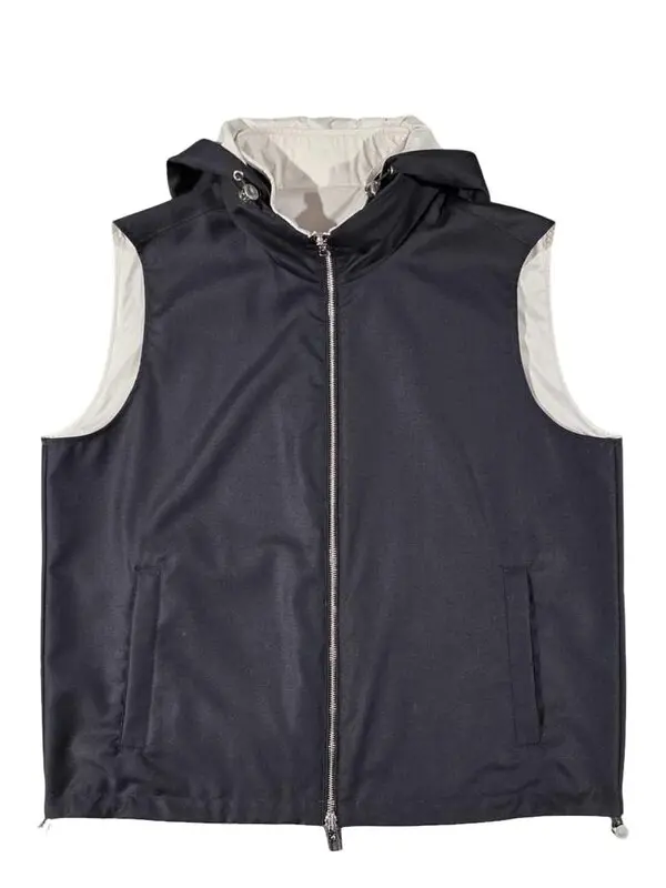MONTECORE Zip-up Hooded Vest - Blue
