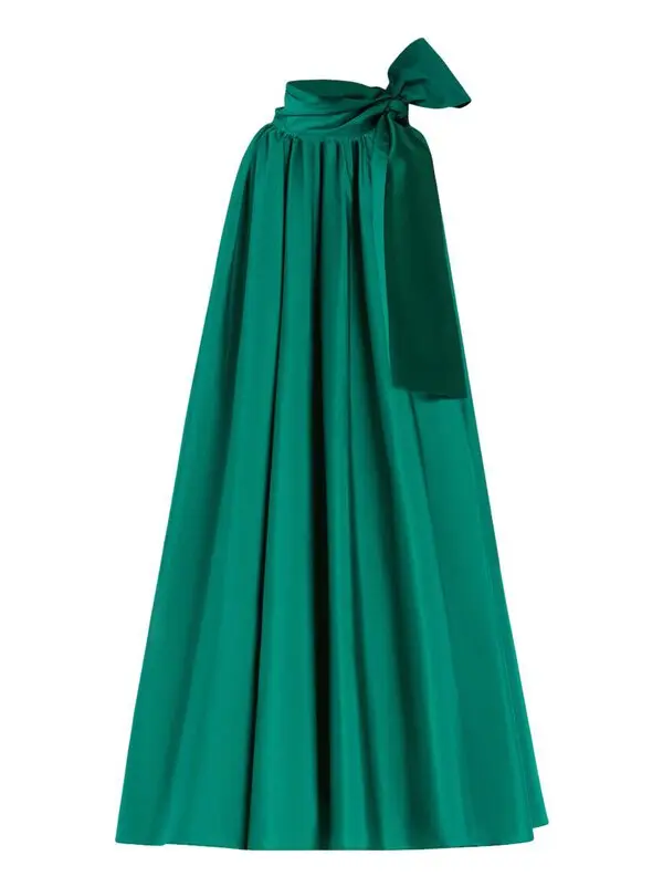 Max Mara Pleated Sleeveless Halter Neck Dress - Green
