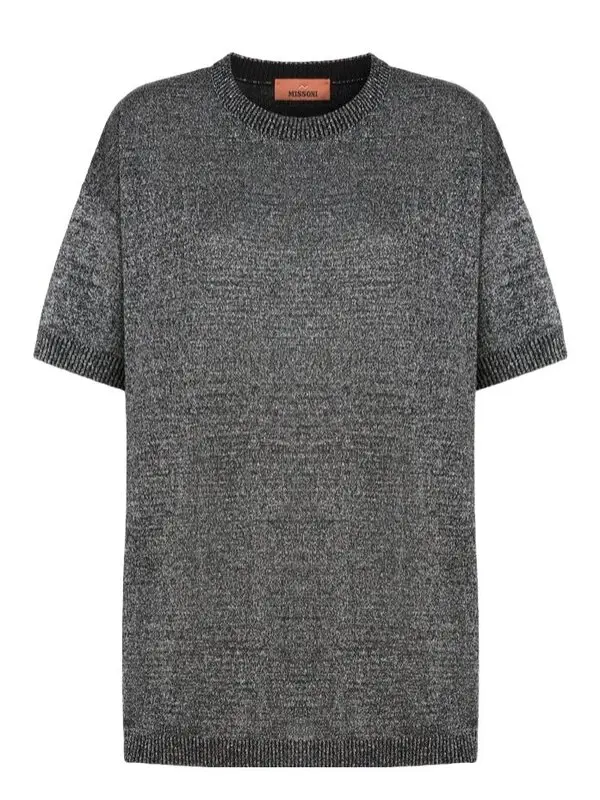 Missoni Metallic Crew-neck T-shirt - Silver