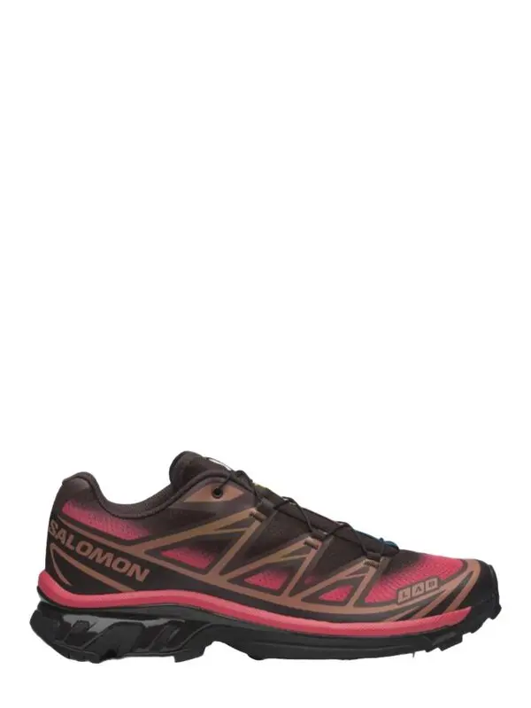 SALOMON Xt-6 Skyline Lace-up Sneakers - Black Coffee / French Roast / Rouge Red
