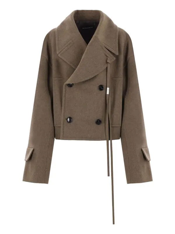 ANN DEMEULEMEESTER Davin Double-breasted Coat - Brown