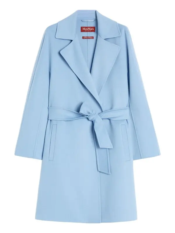 Max Mara Ajaccio Belted Coat - Light Blue