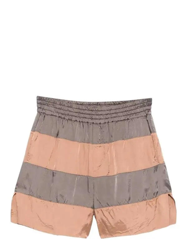 Dries Van Noten Striped Viscose Shorts - Gray